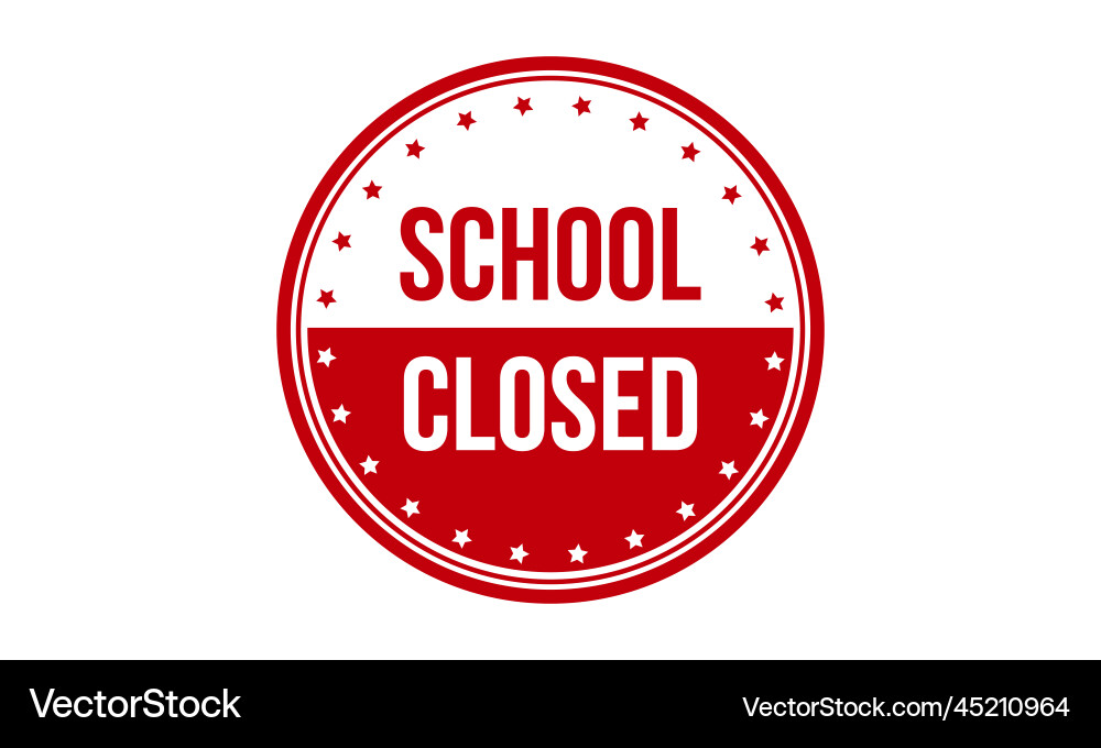 School closed rubber stamp seal Royalty Free Vector Image