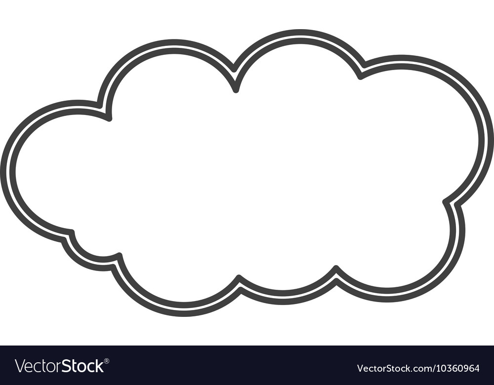 Single cloud shape icon Royalty Free Vector Image