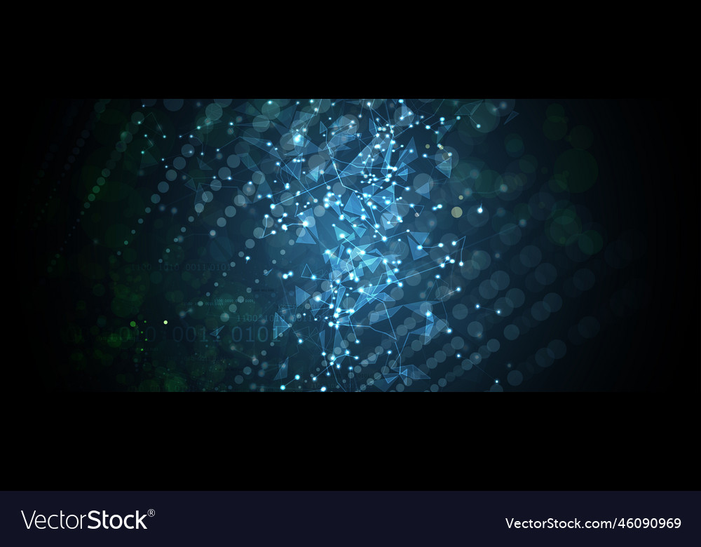 Artificial intelligence technology web background Vector Image