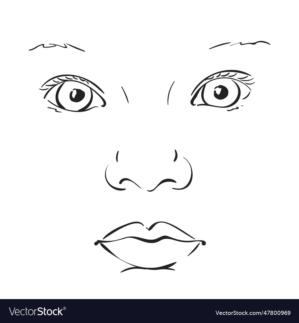 Face Royalty Free Vector Image - VectorStock