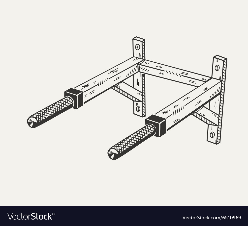 Simulator pull-ups and push-ups for Royalty Free Vector