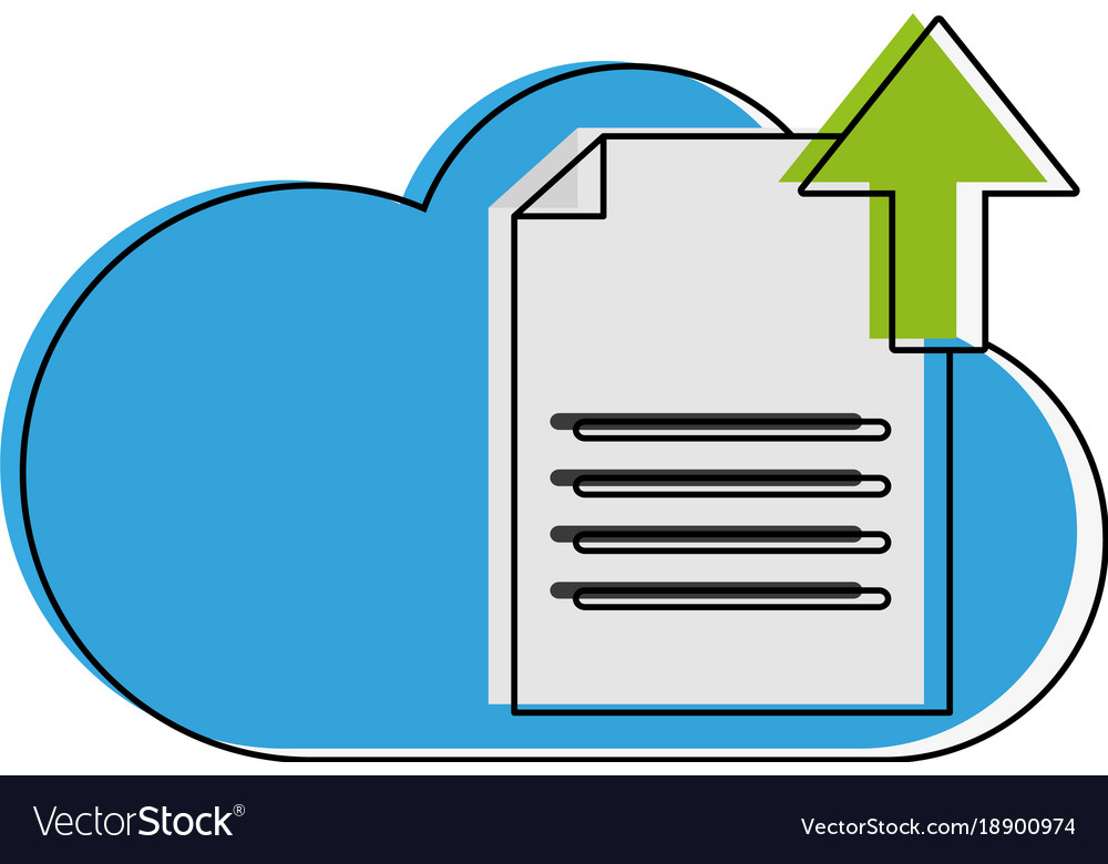 Cloud computing symbol Royalty Free Vector Image