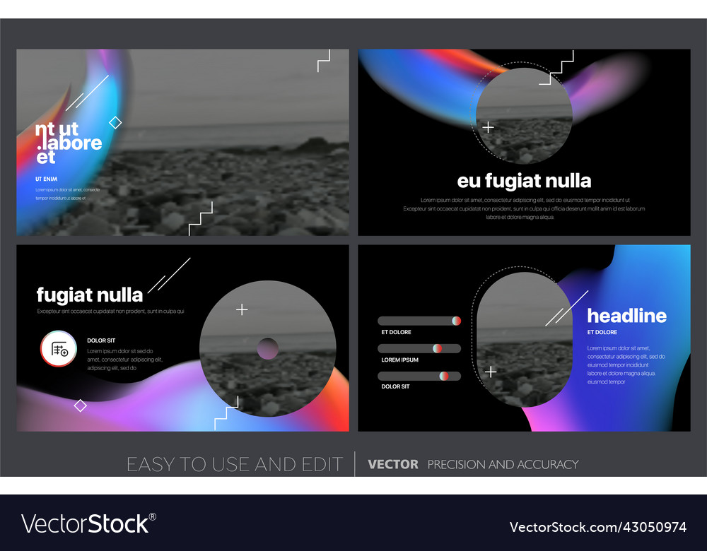 Creative presentation templates with editable Vector Image