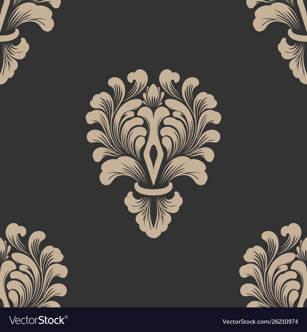 Damask seamless pattern element classical Vector Image