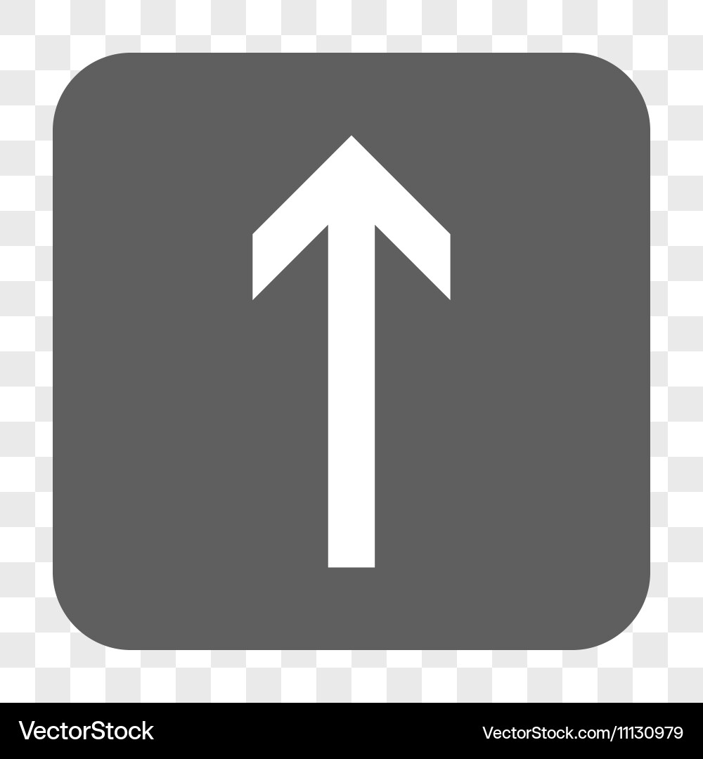 Arrow up rounded square button Royalty Free Vector Image