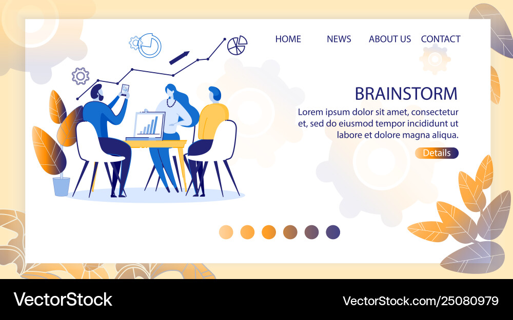 Is written brainstorm cartoon Royalty Free Vector Image
