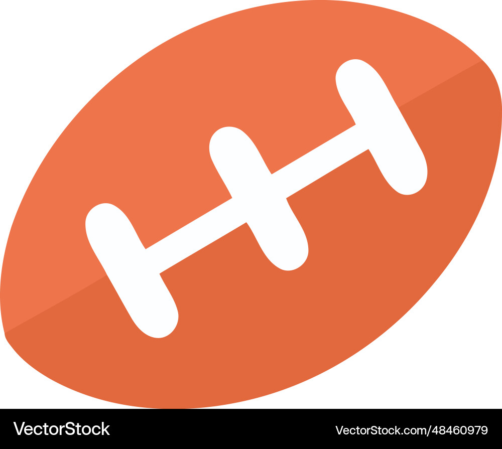 Sport object rugby ball Royalty Free Vector Image