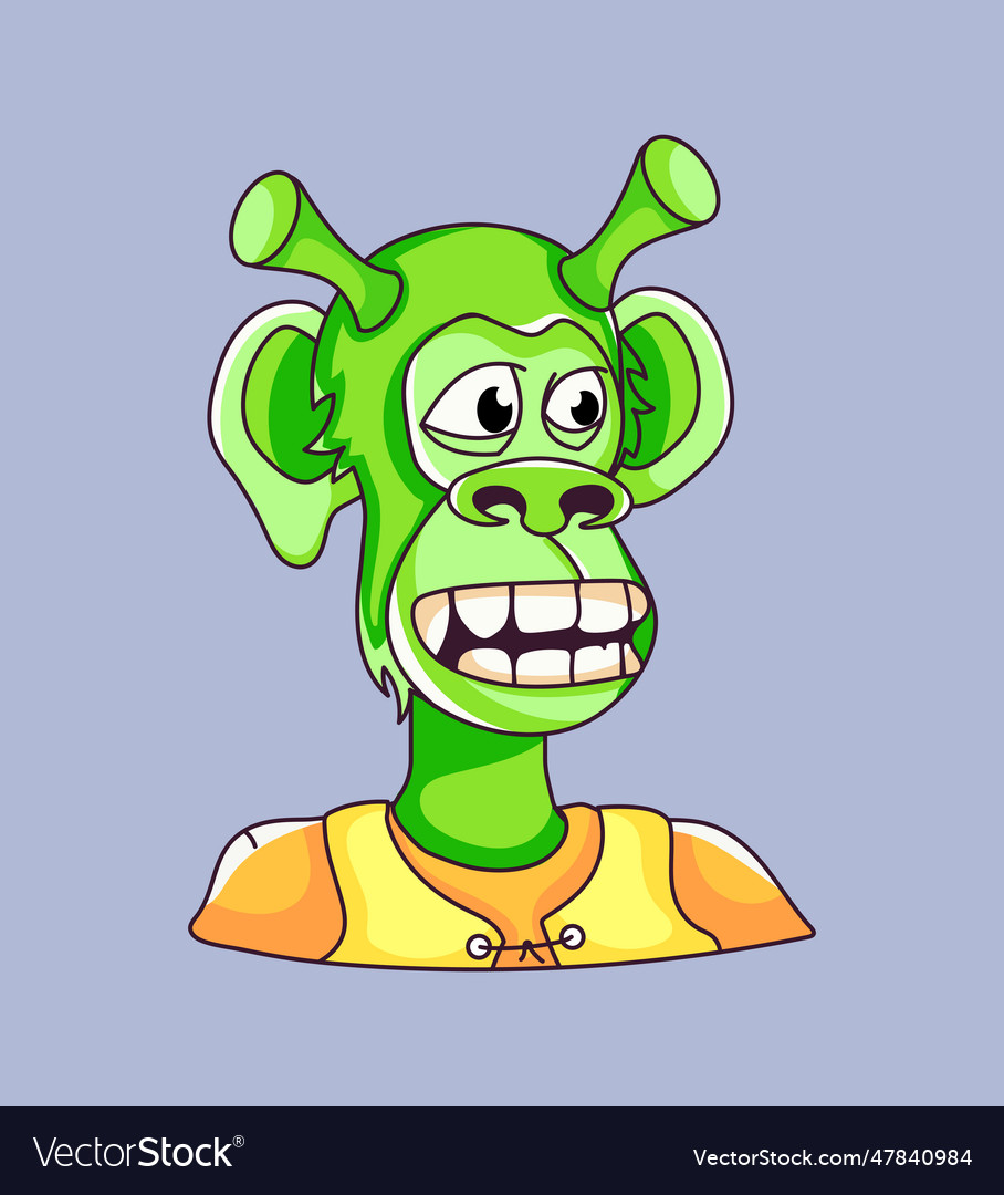 Alien monkey Royalty Free Vector Image - VectorStock