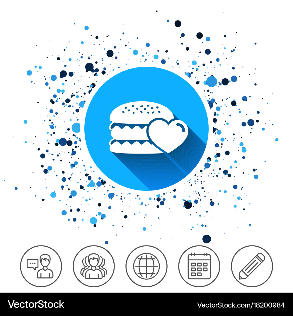 Hamburger icon burger food symbol Royalty Free Vector Image