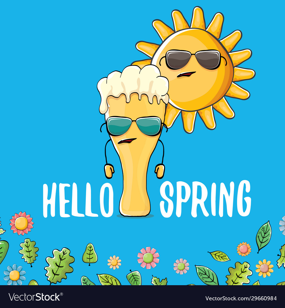 Hello spring concept Royalty Free Vector Image