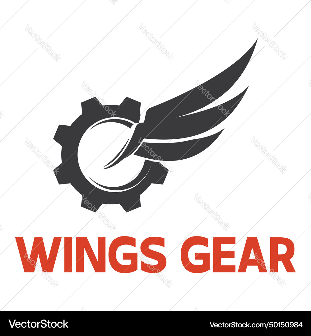 Logo design of gear Royalty Free Vector Image - VectorStock