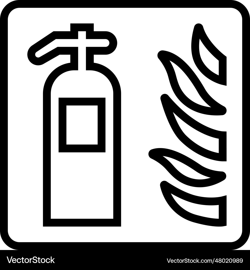 Fire extinguisher line icon Royalty Free Vector Image