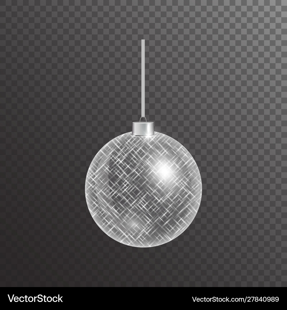 Glowing christmas ball Royalty Free Vector Image