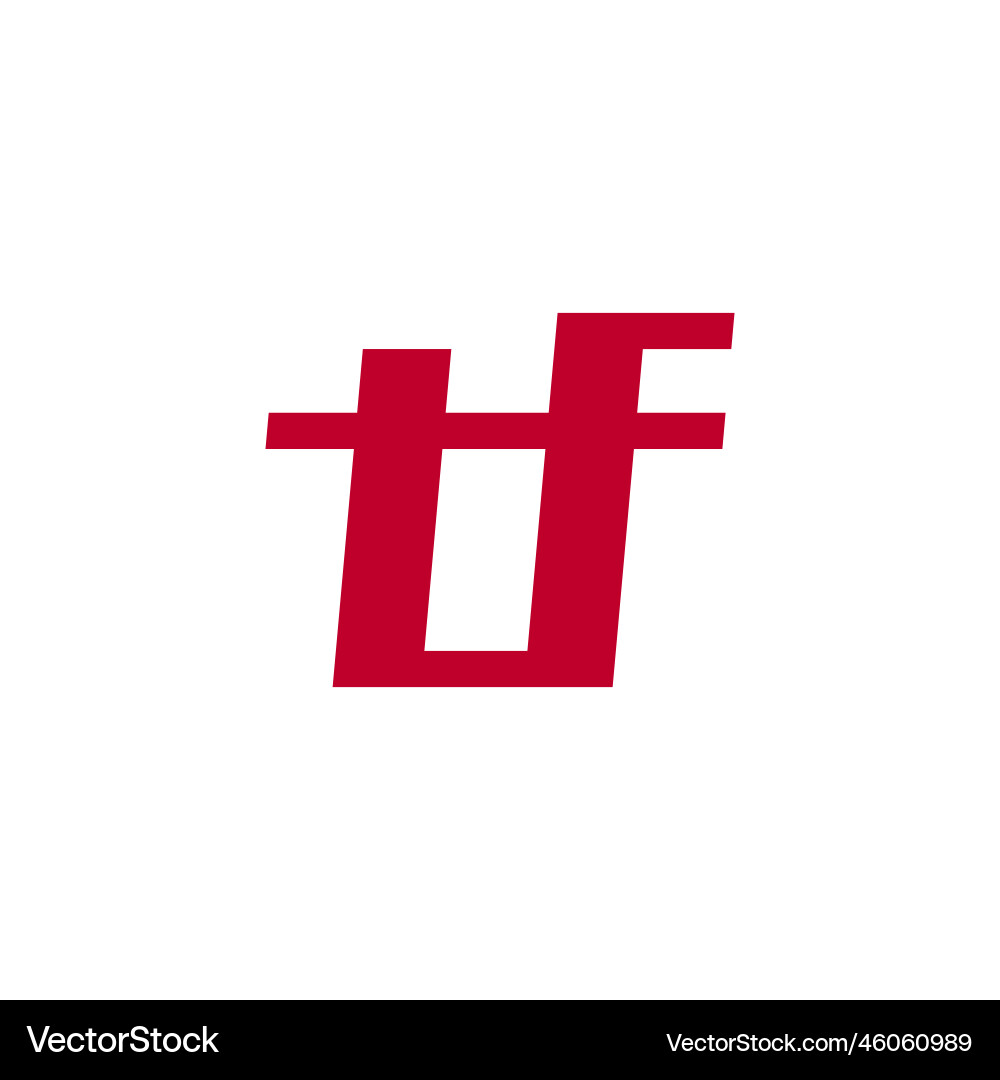 Letter t and f logo icon design template elements Vector Image
