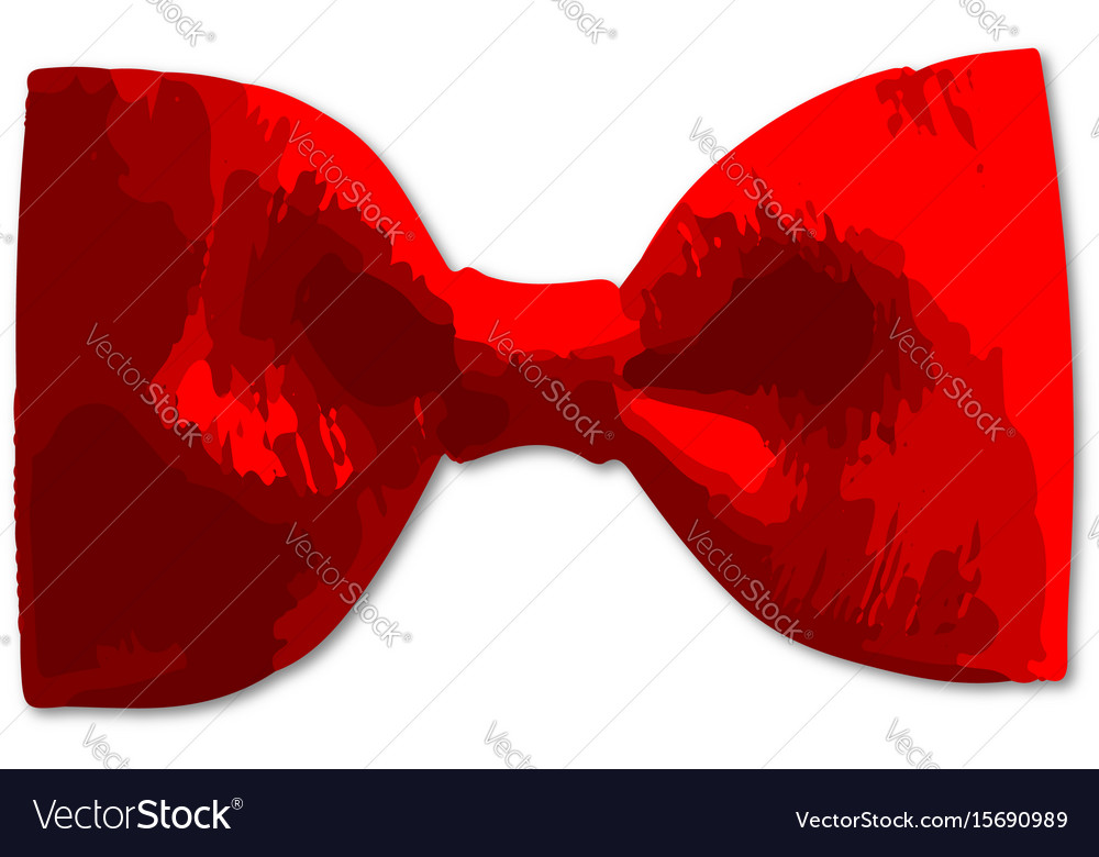 Red bow tie Royalty Free Vector Image - VectorStock