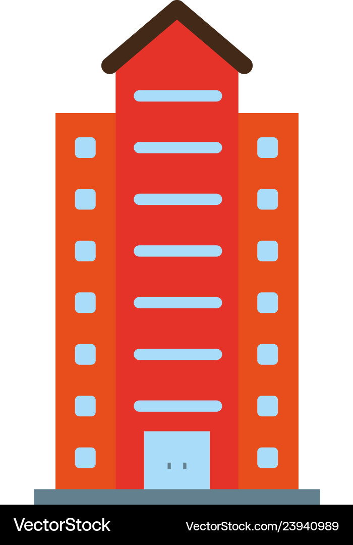 Urban residence building symbol Royalty Free Vector Image