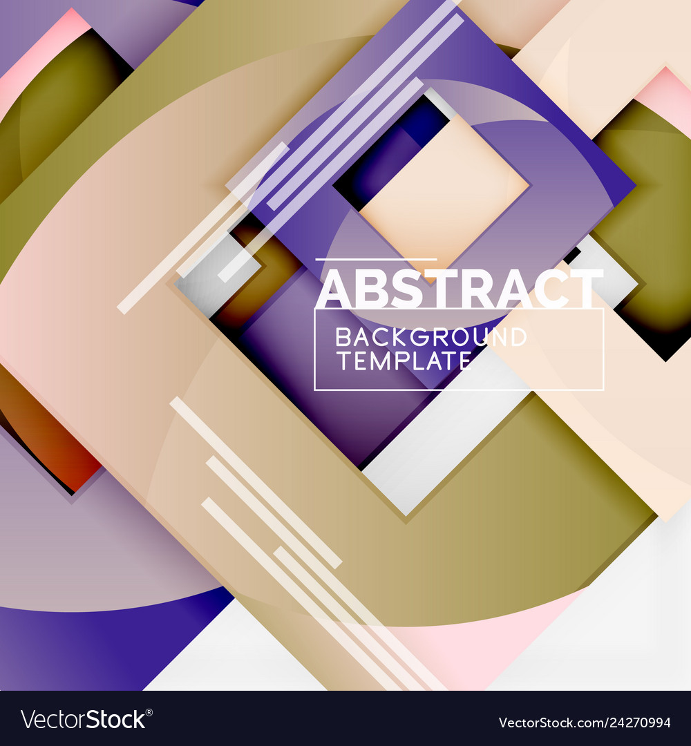 Background abstract squares geometric minimal Vector Image
