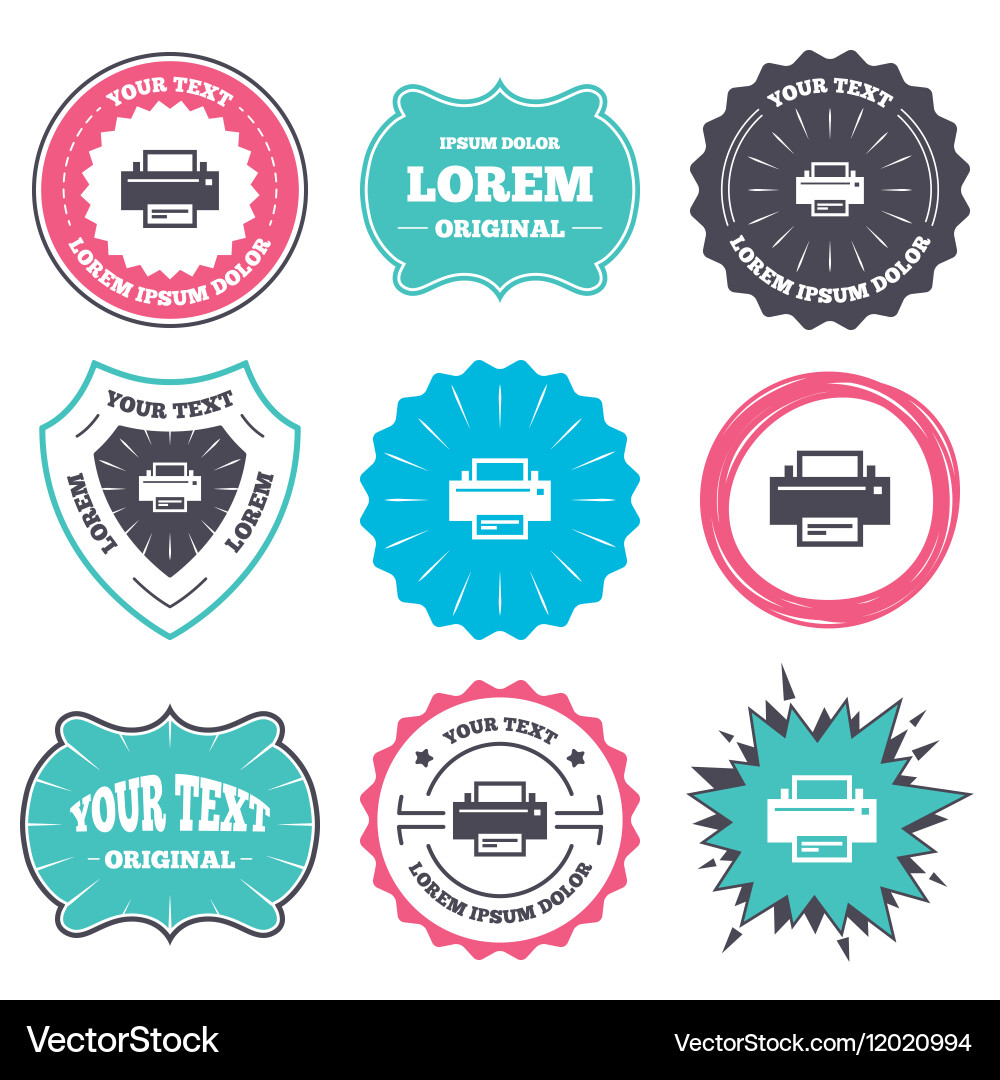 Print sign icon printing symbol Royalty Free Vector Image