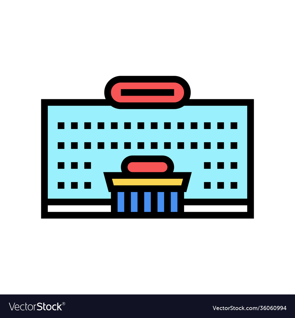 Supermarket building color icon Royalty Free Vector Image Supermarket building color icon Royalty Free Vector Image