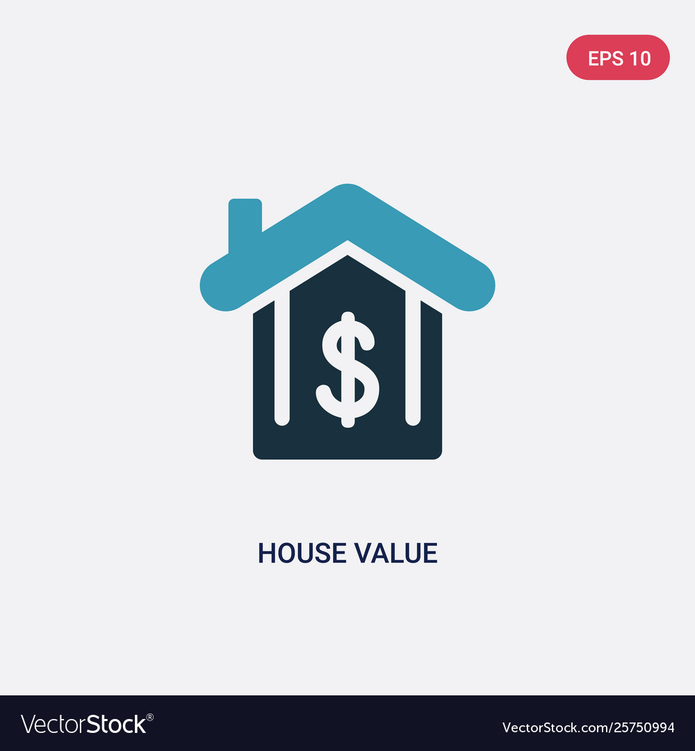 Two color house value icon from user interface Vector Image Two color house value icon from user interface Vector Image