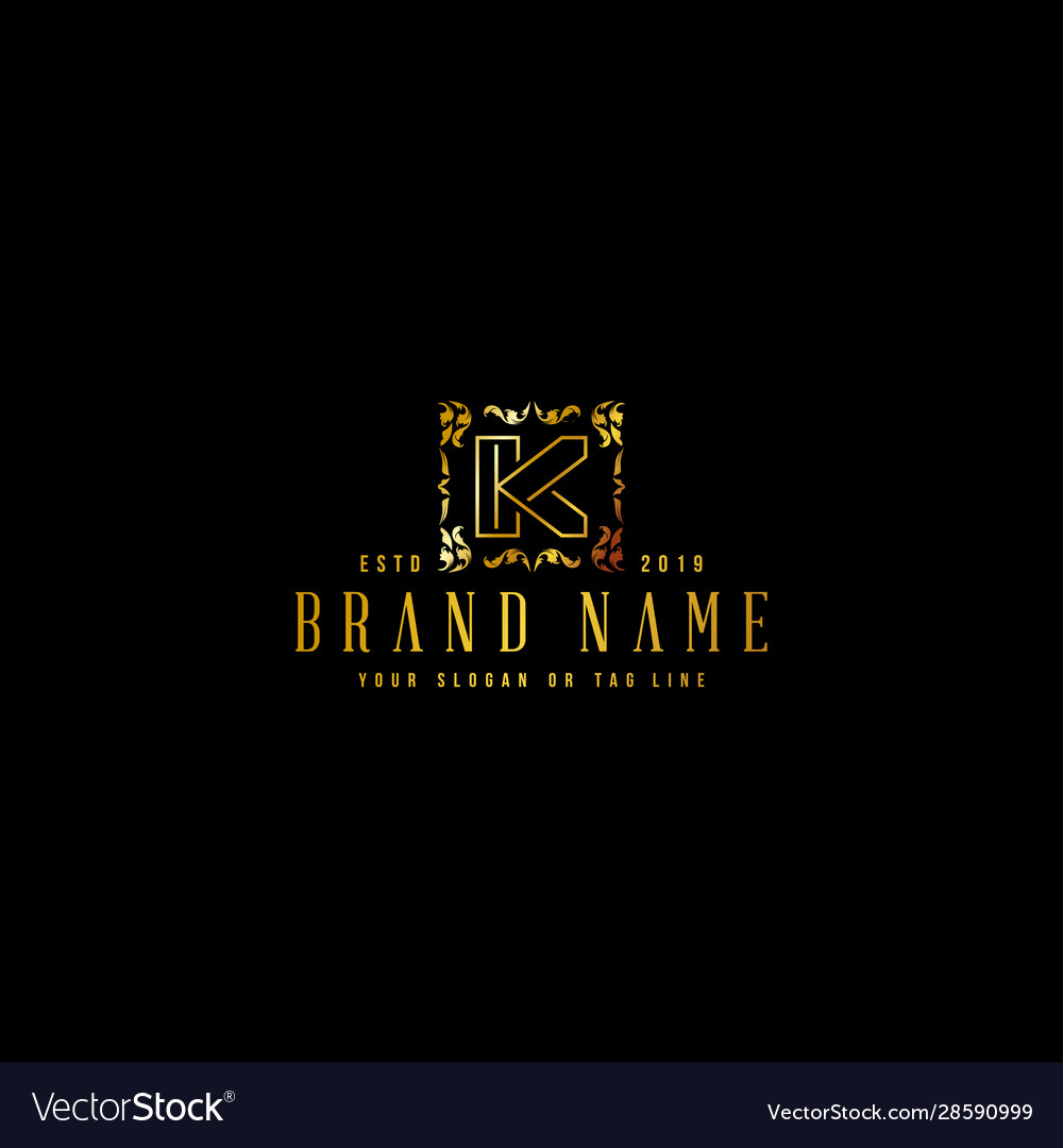 Premium luxury logo letter k Royalty Free Vector Image