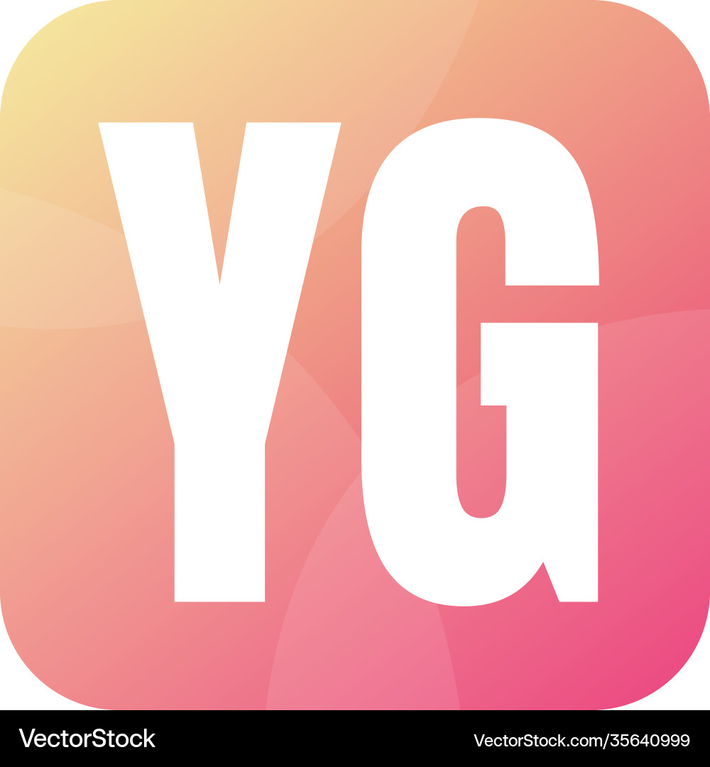 Yg letter logo design with simple style Royalty Free Vector