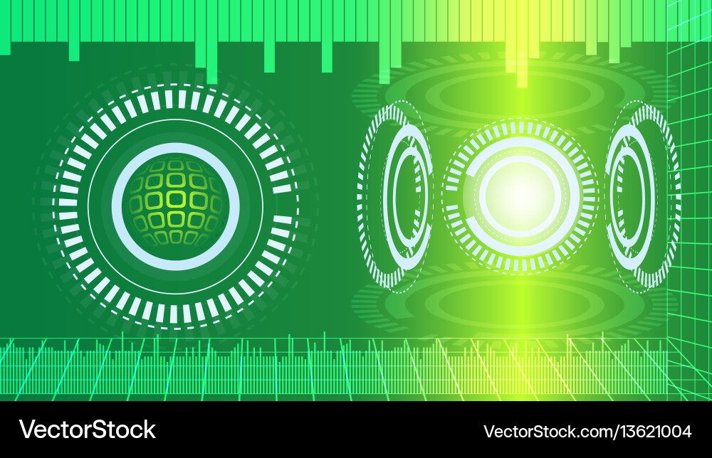 Abstract digital technology green background Vector Image