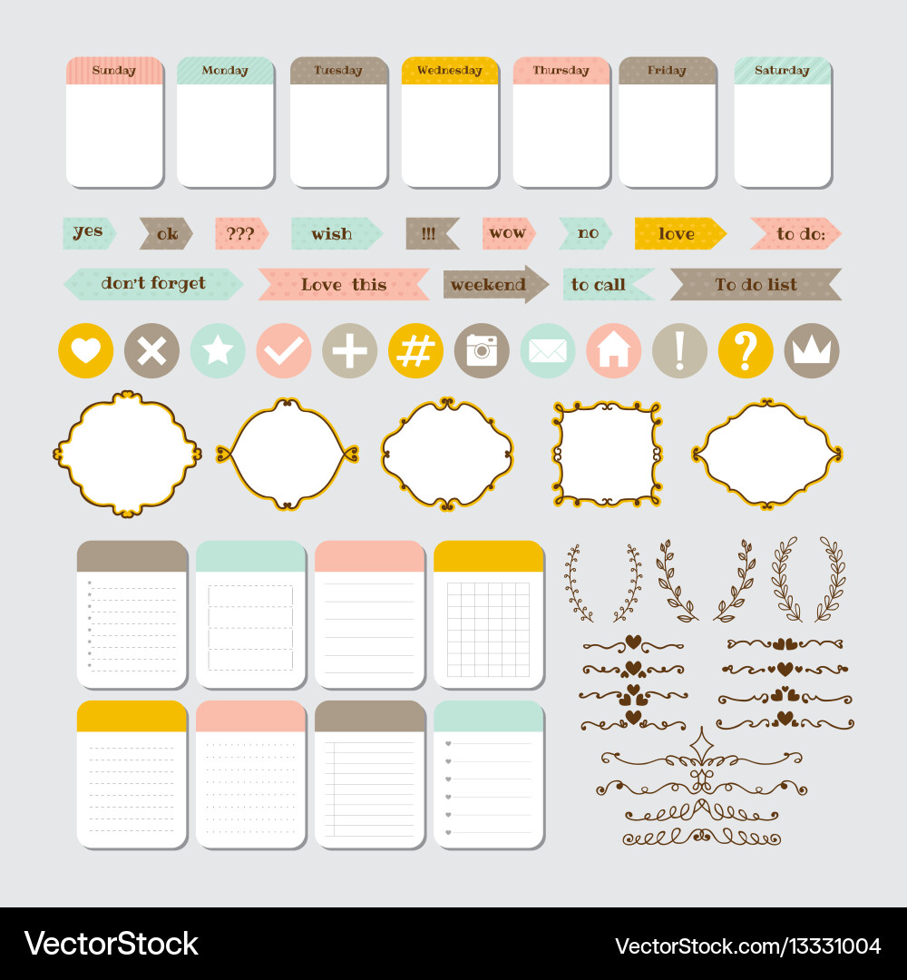 Design elements for website template Royalty Free Vector