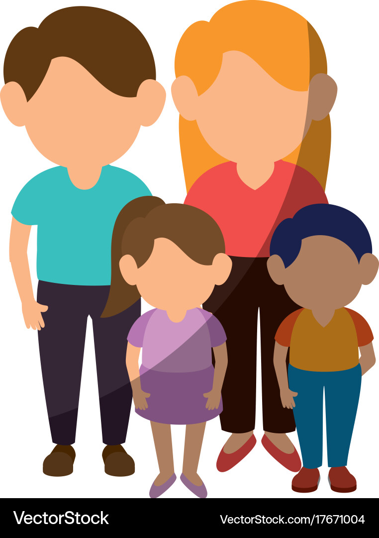 Family with kids icon Royalty Free Vector Image