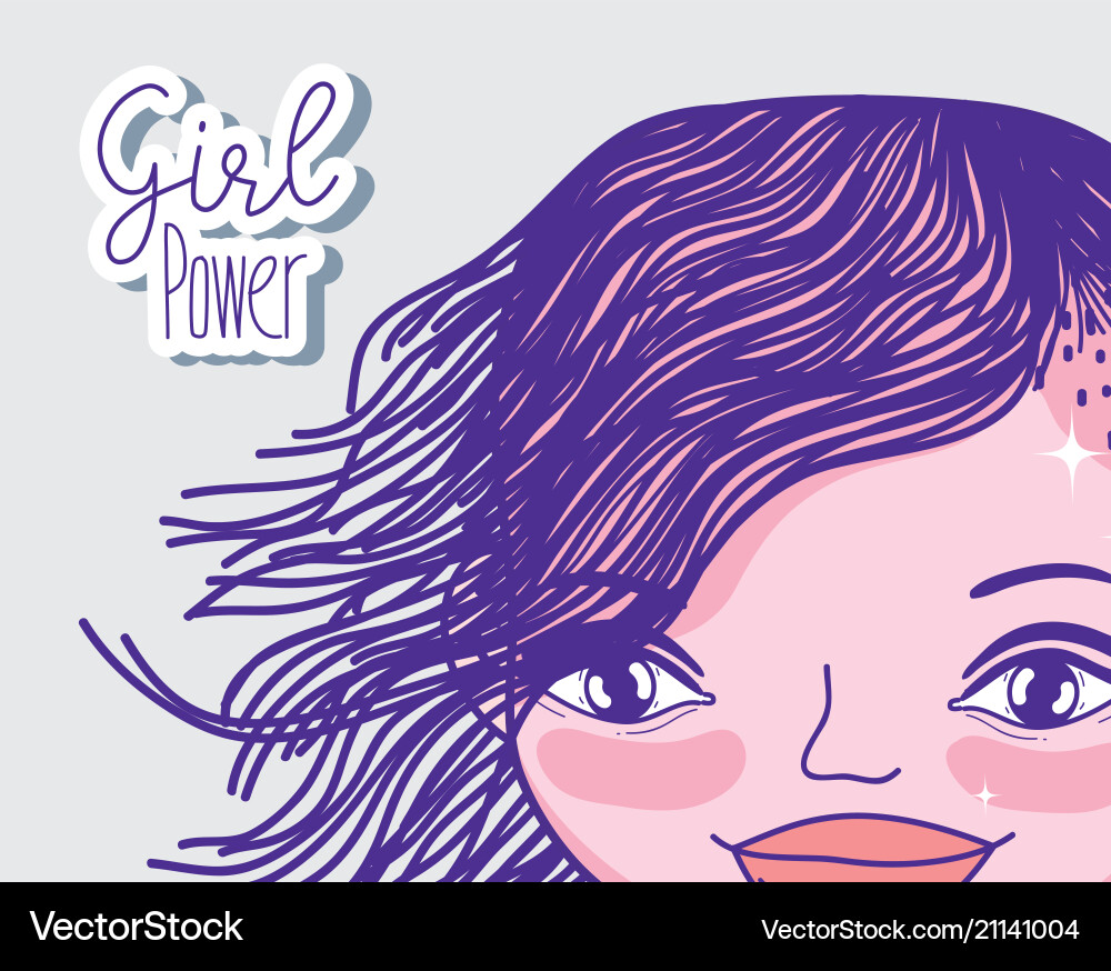 Girl power cartoon Royalty Free Vector Image - VectorStock