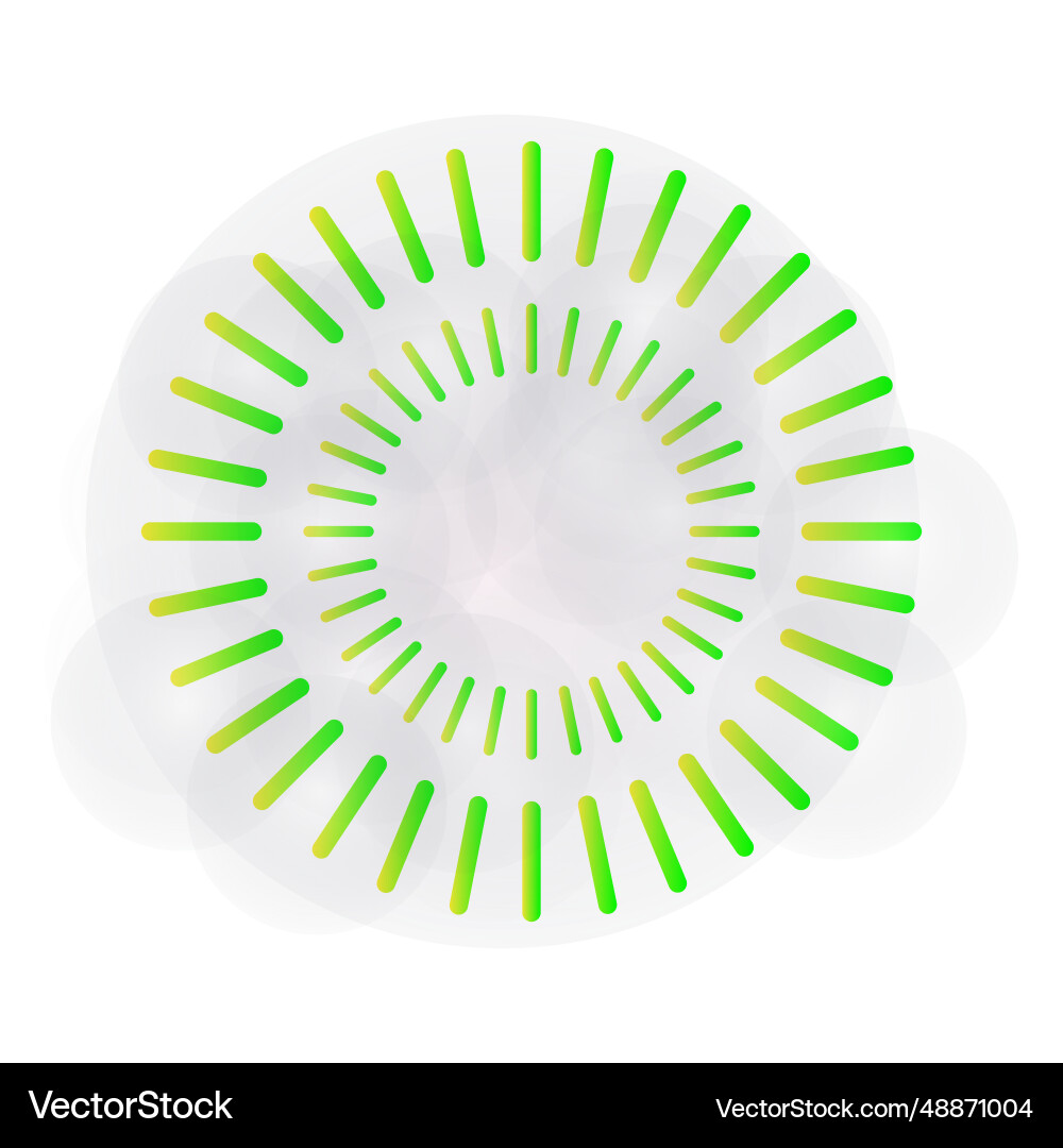 Green gradient 2 ring firework Royalty Free Vector Image