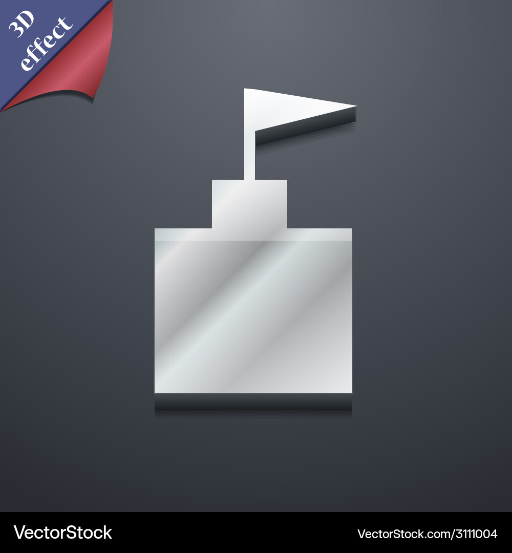 Tower icon symbol 3d style trendy modern design Vector Image