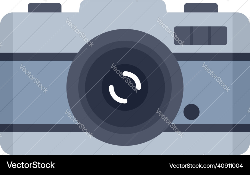 Travel camera icon flat isolated Royalty Free Vector Image