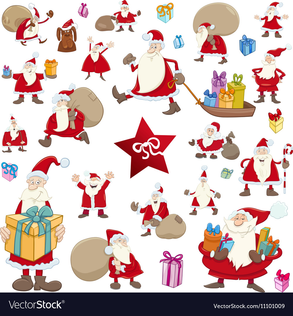 Big christmas collection Royalty Free Vector Image