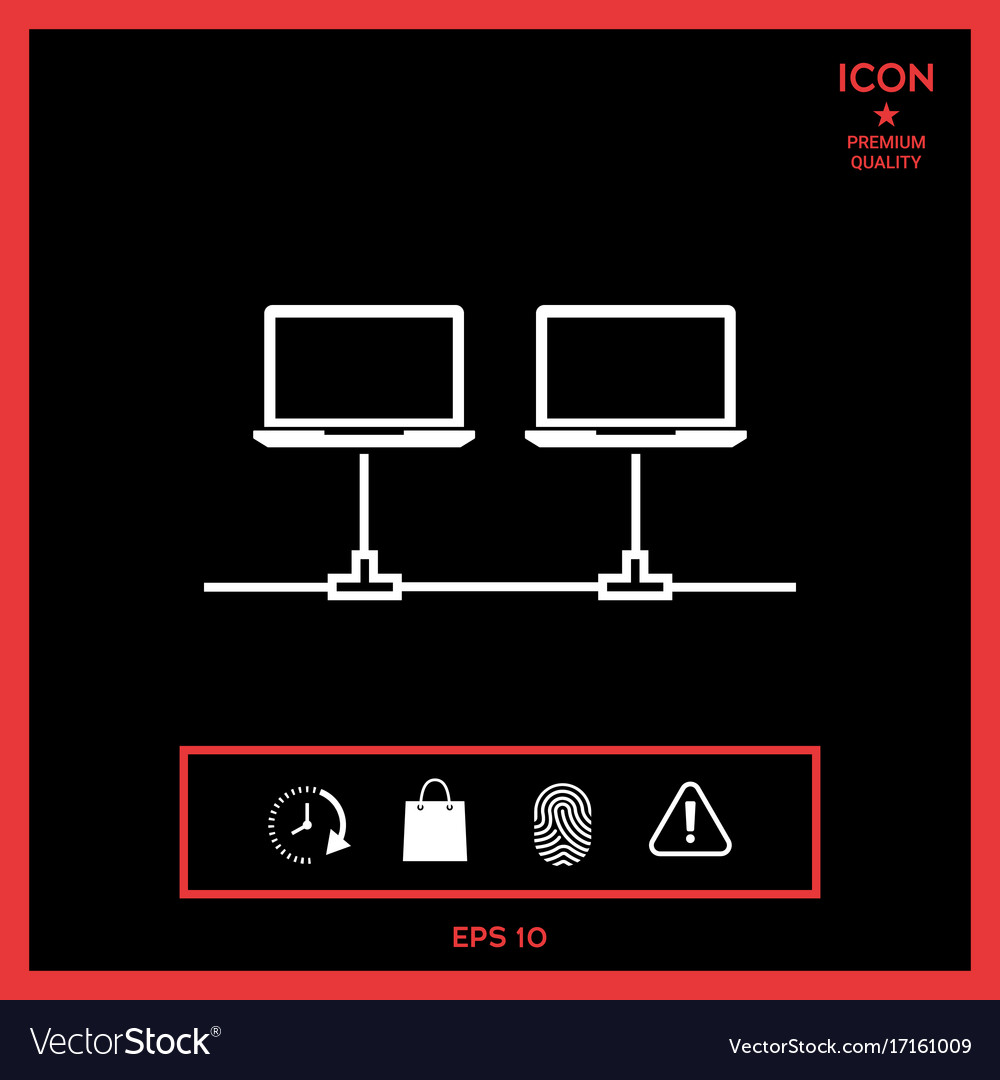 Computer network icon Royalty Free Vector Image