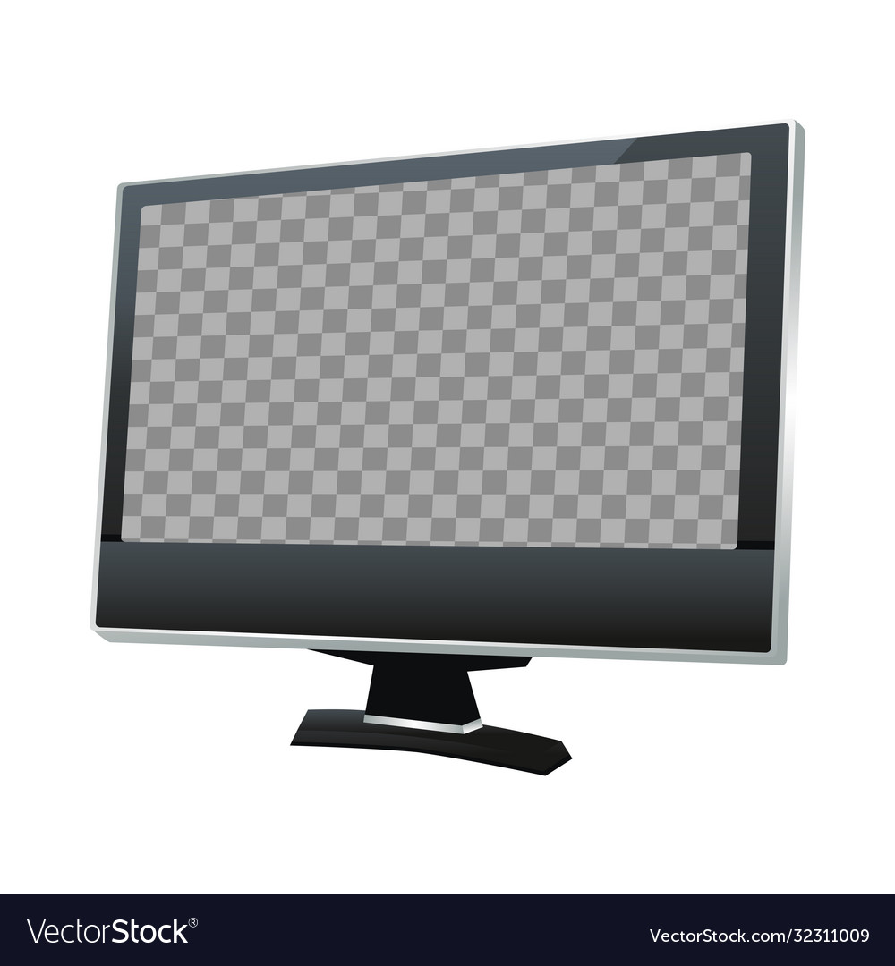 Desktop computer monitor device digital Royalty Free Vector