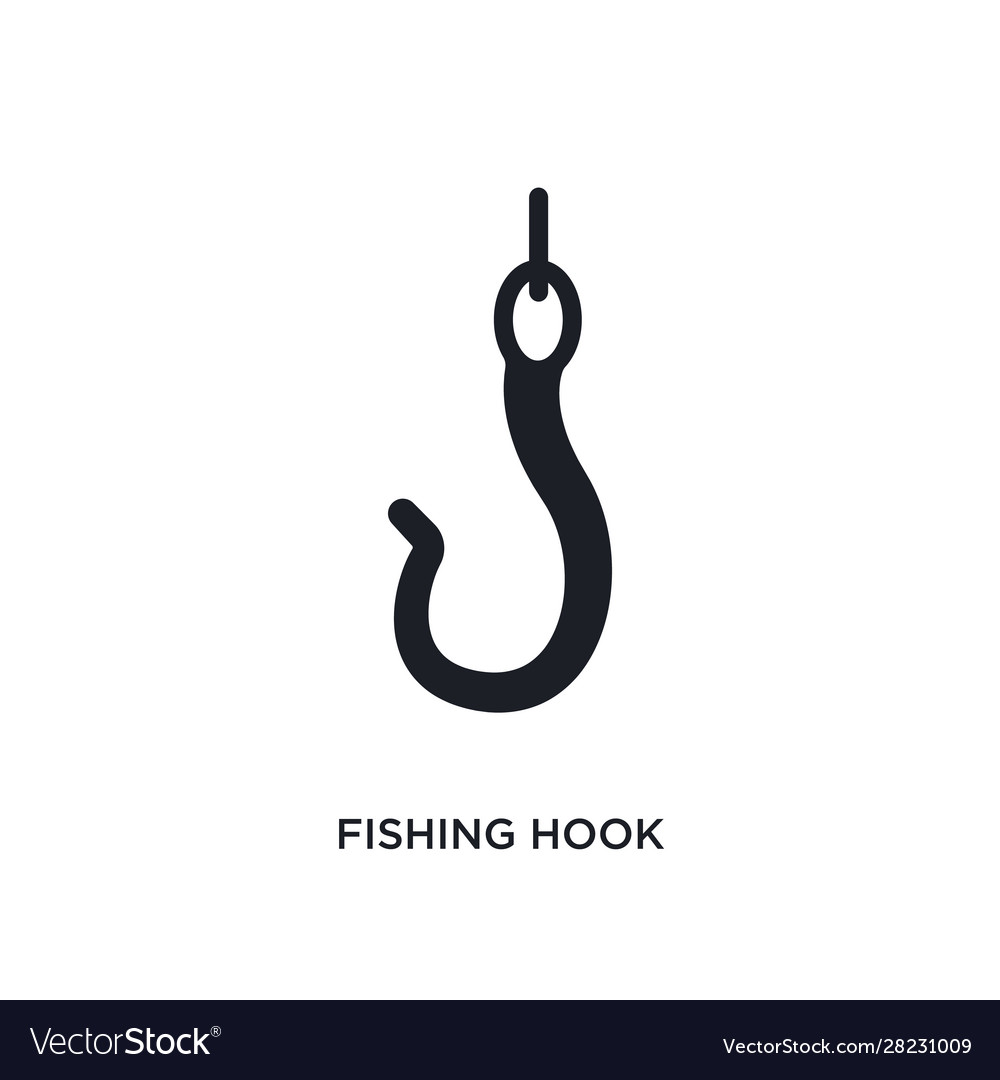 Fishing hook isolated icon simple element from Vector Image Fishing hook isolated icon simple element from Vector Image