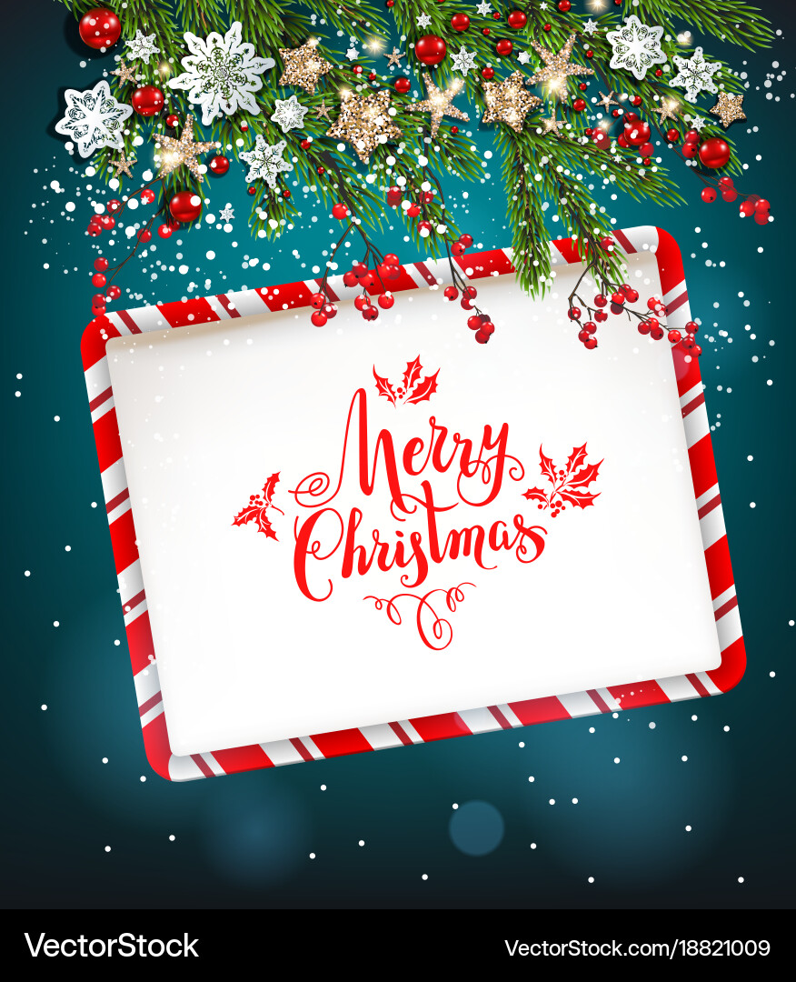 Happy christmas frame Royalty Free Vector Image