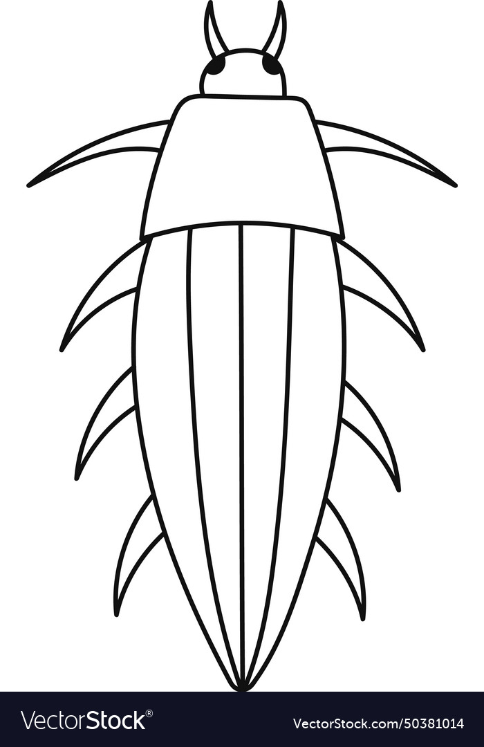 Bug insect lined Royalty Free Vector Image - VectorStock