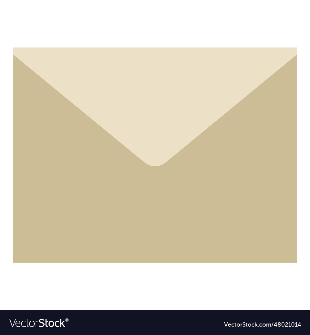 Closed envelope flat Royalty Free Vector Image