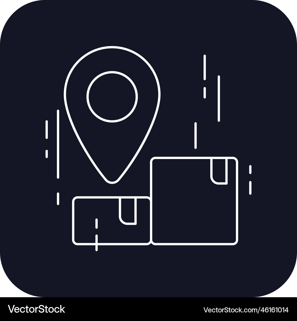 Delivery location service icons Royalty Free Vector Image