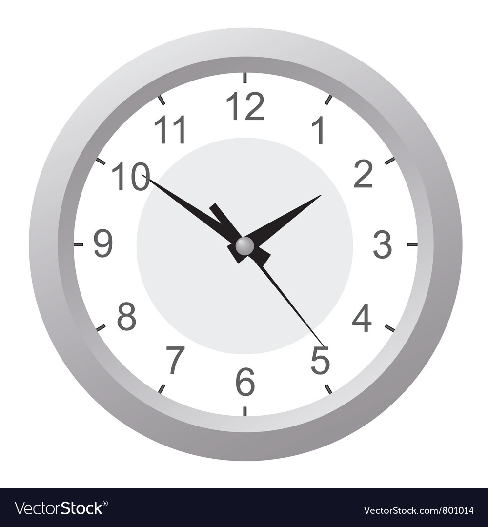 Wall clock Royalty Free Vector Image - VectorStock
