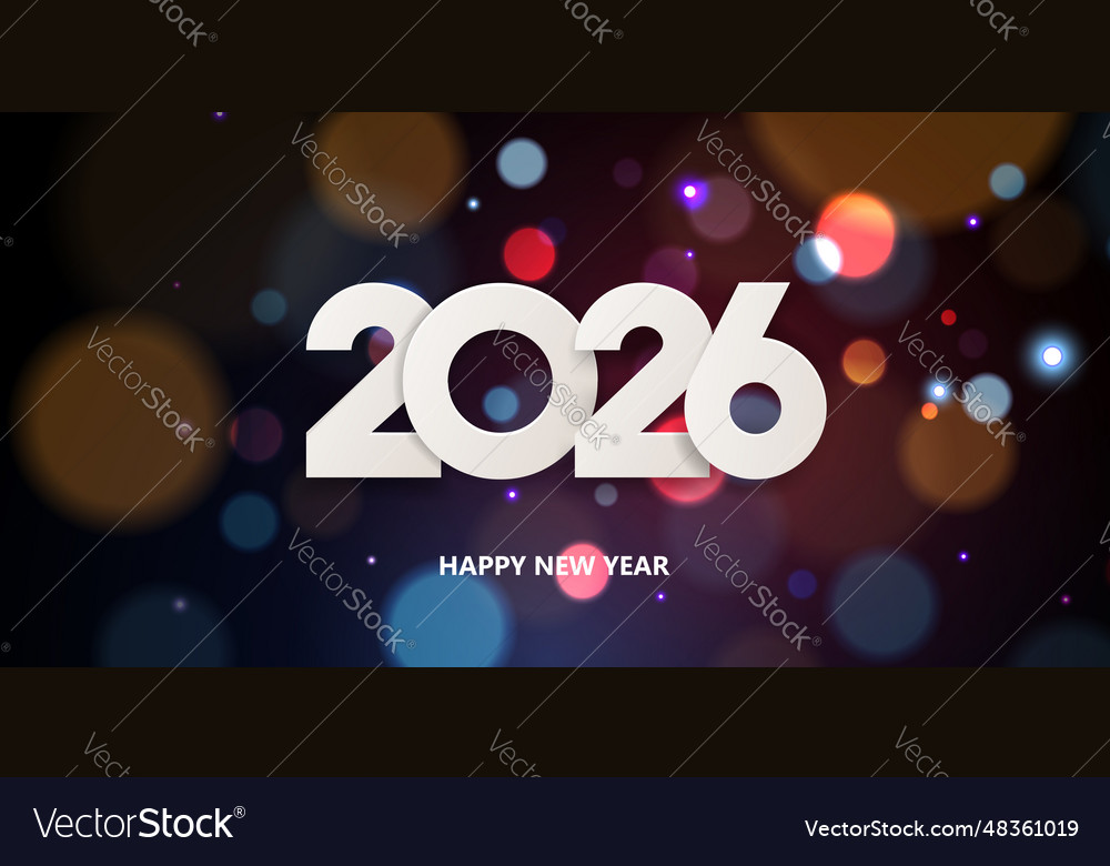 Happy new year 2026 Royalty Free Vector Image - VectorStock