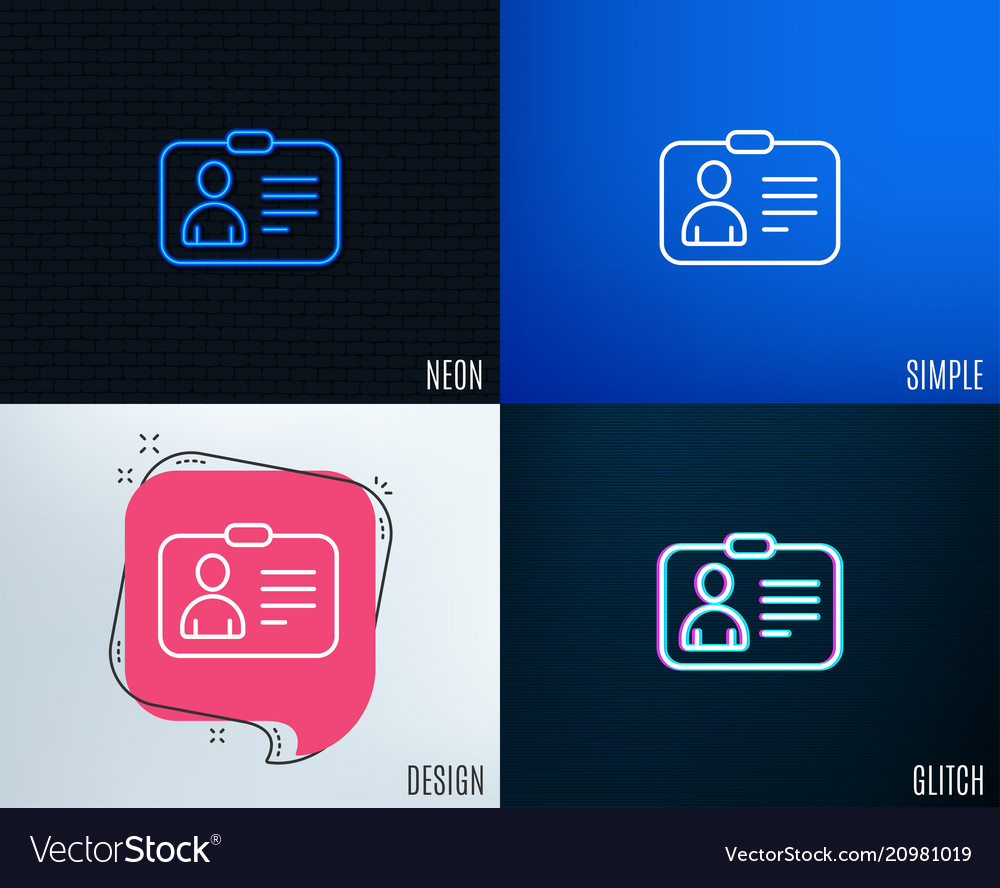 Id card line icon user profile sign Royalty Free Vector Id card line icon user profile sign Royalty Free Vector