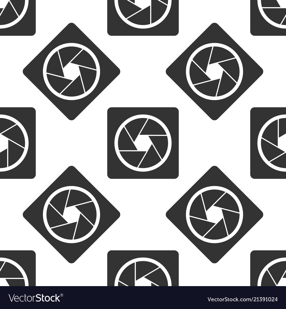 Camera shutter icon seamless pattern Royalty Free Vector