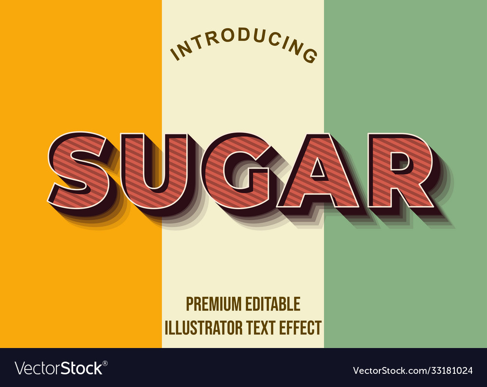 Editable text style effect typography template Vector Image