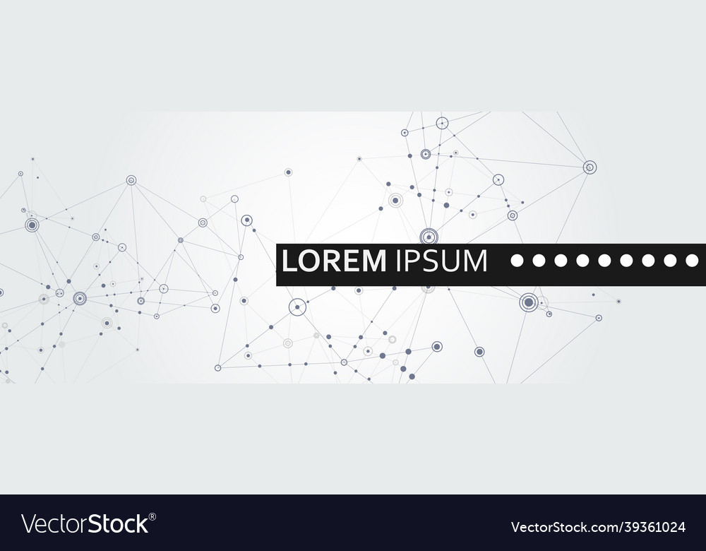Geometric connected line and dots simple Vector Image