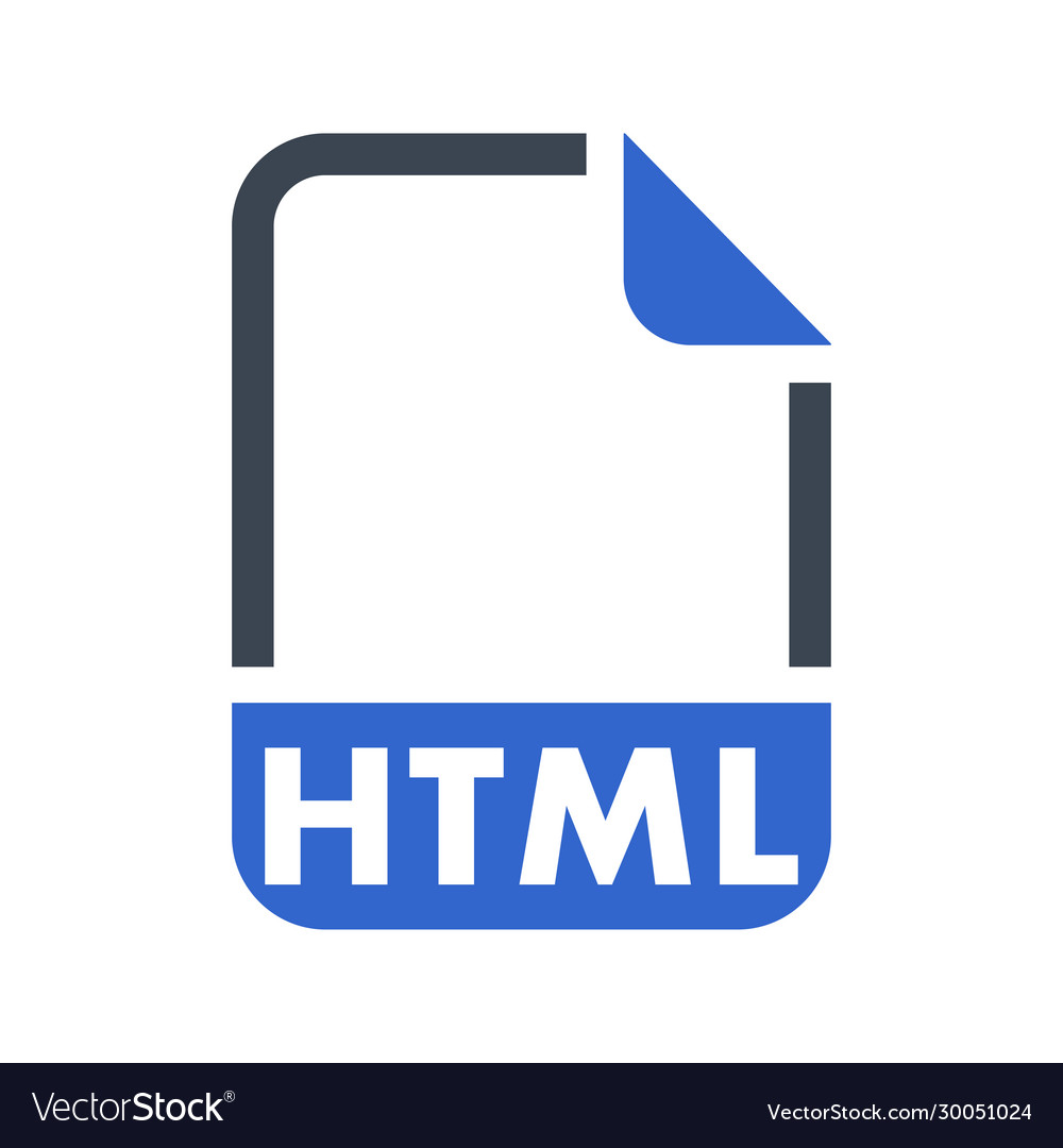 Html file format icon Royalty Free Vector Image Html file format icon Royalty Free Vector Image