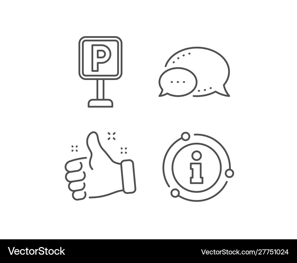 Parking line icon car park sign Royalty Free Vector Image