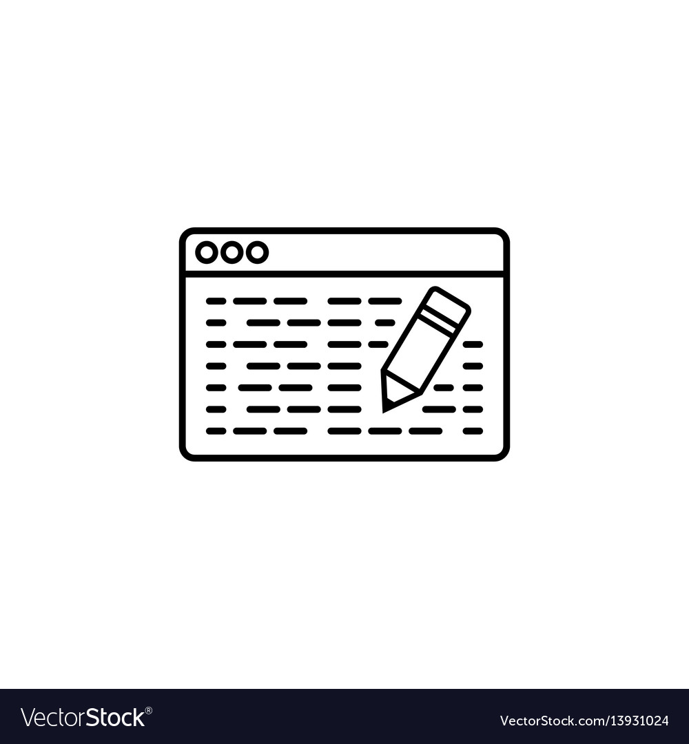 Seo copywriting line icon Royalty Free Vector Image